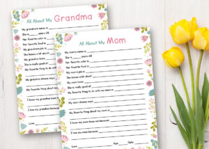Free Mom & Grandma Questionnaires for Mother's Day - Mom in Pajamas