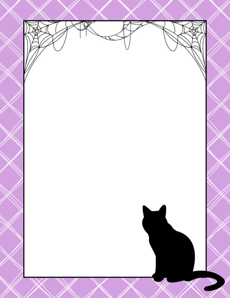 Free Printable Halloween Borders - 30 Border Pages - Mom in Pajamas