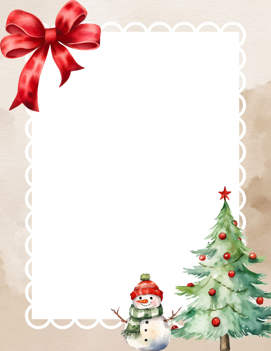 Free Printable Christmas Borders - 40 Border Templates - Mom in Pajamas