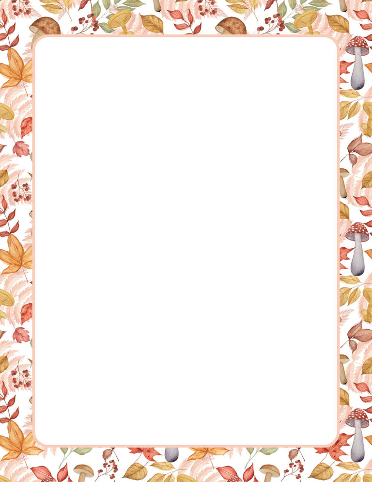 Free Printable Fall Borders - 30 FREE Border Pages - Mom in Pajamas