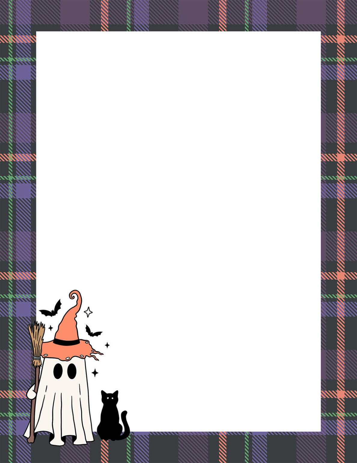 Free Printable Halloween Borders - 30 Border Pages - Mom in Pajamas