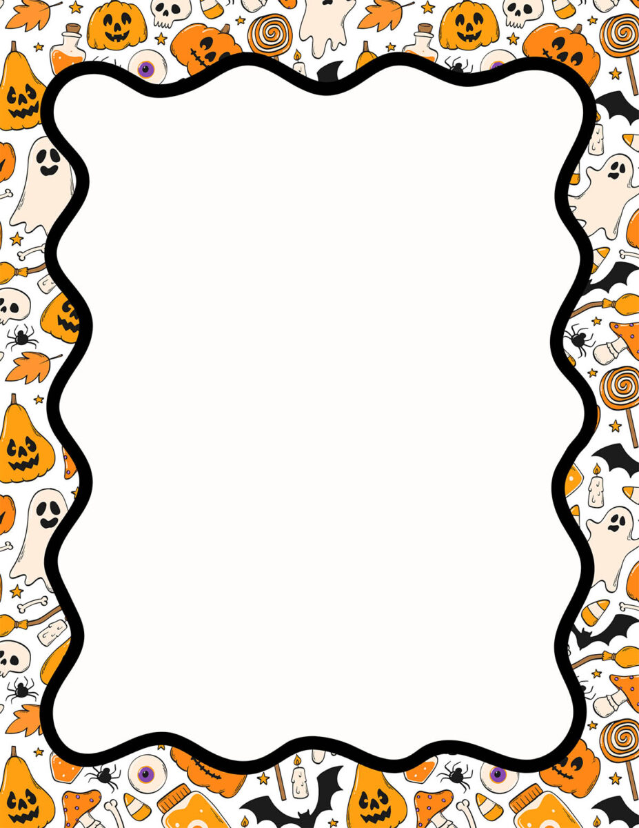 Free Printable Halloween Borders - 30 Border Pages - Mom in Pajamas