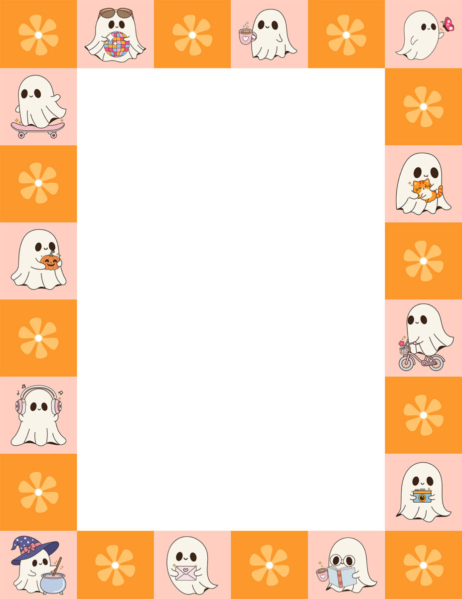 Free Printable Halloween Borders - 30 Border Pages - Mom in Pajamas