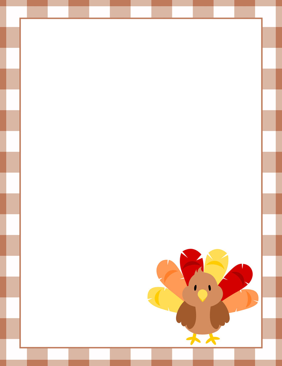Free Printable Thanksgiving Borders - 20 Border Pages - Mom in Pajamas