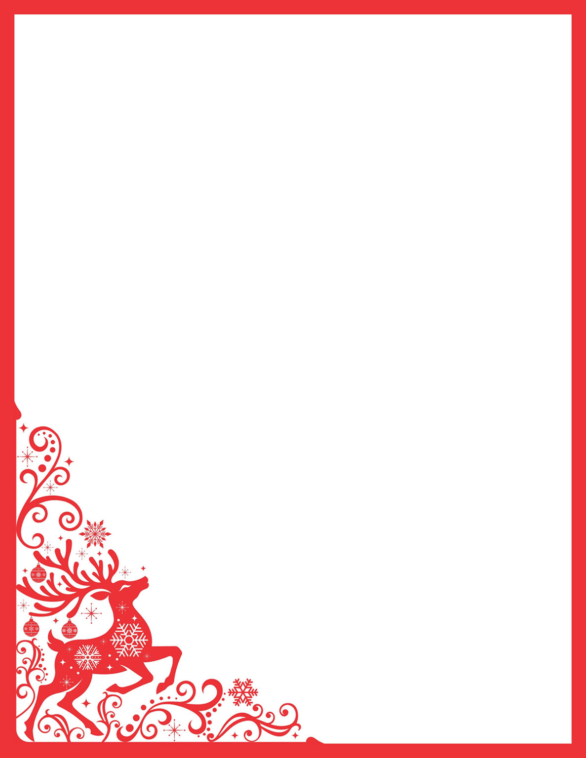 Free Printable Christmas Borders - 40 Border Templates - Mom in Pajamas