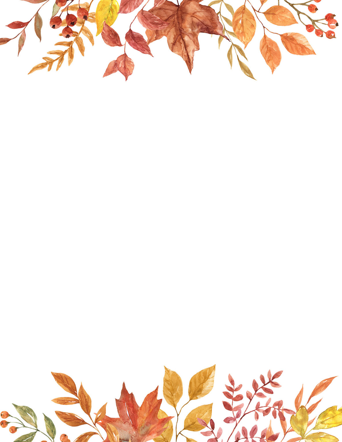 Free Printable Fall Borders - 30 FREE Border Pages - Mom in Pajamas