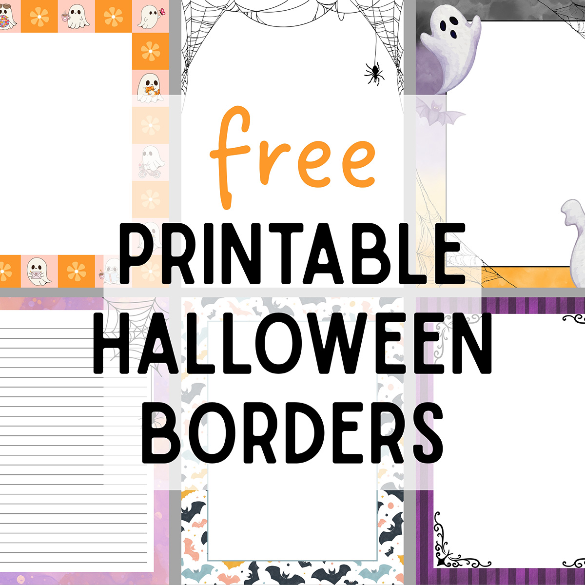 Free Printable Halloween Borders - 30 Border Pages - Mom in Pajamas