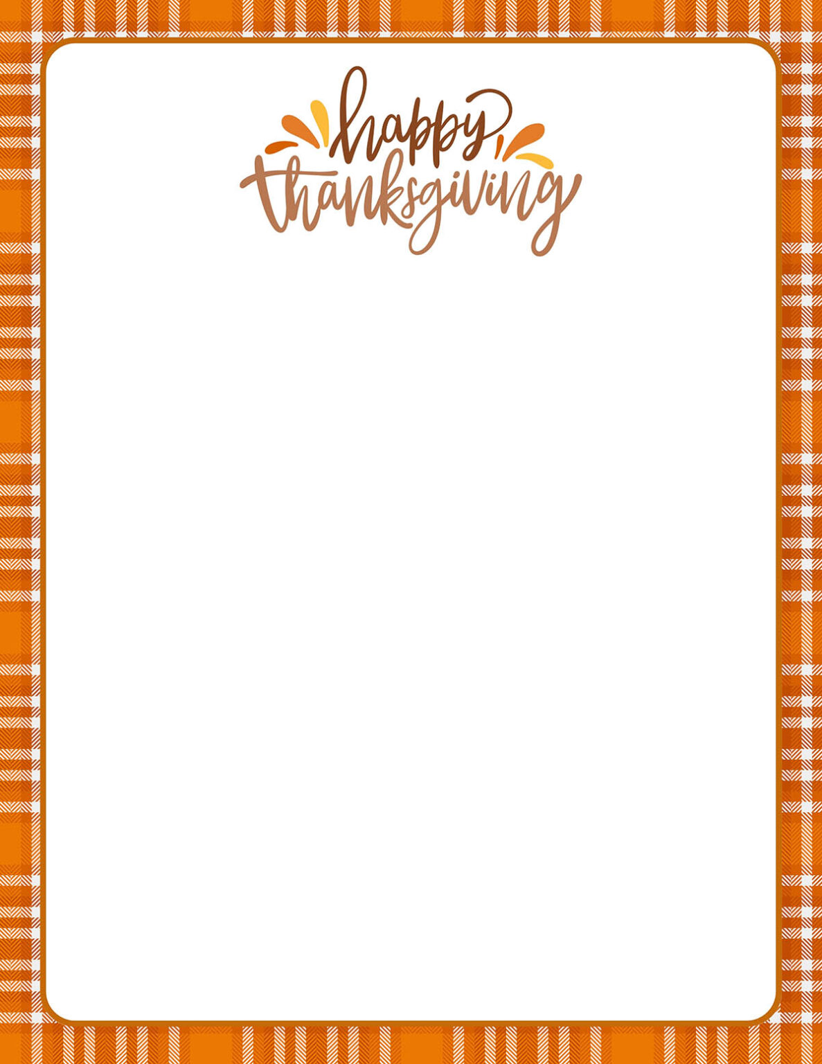Free Printable Thanksgiving Borders - 20 Border Pages - Mom in Pajamas