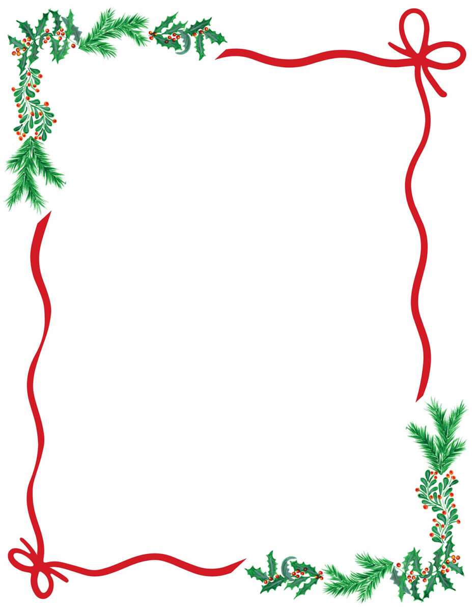 Free Printable Christmas Borders - 40 Border Templates - Mom in Pajamas