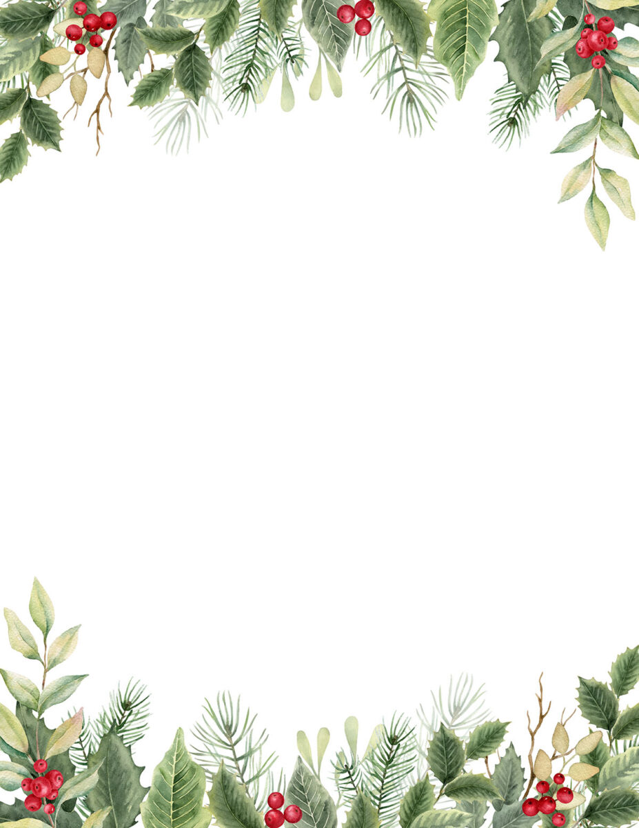 Free Printable Christmas Borders - 40 Border Templates - Mom in Pajamas