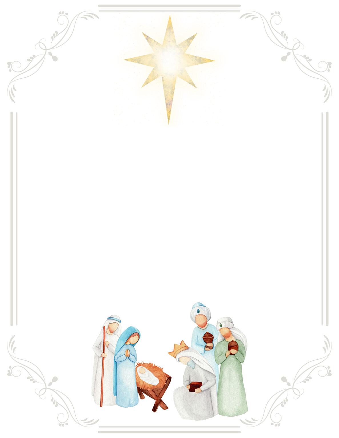 Free Printable Christmas Borders - 40 Border Templates - Mom in Pajamas