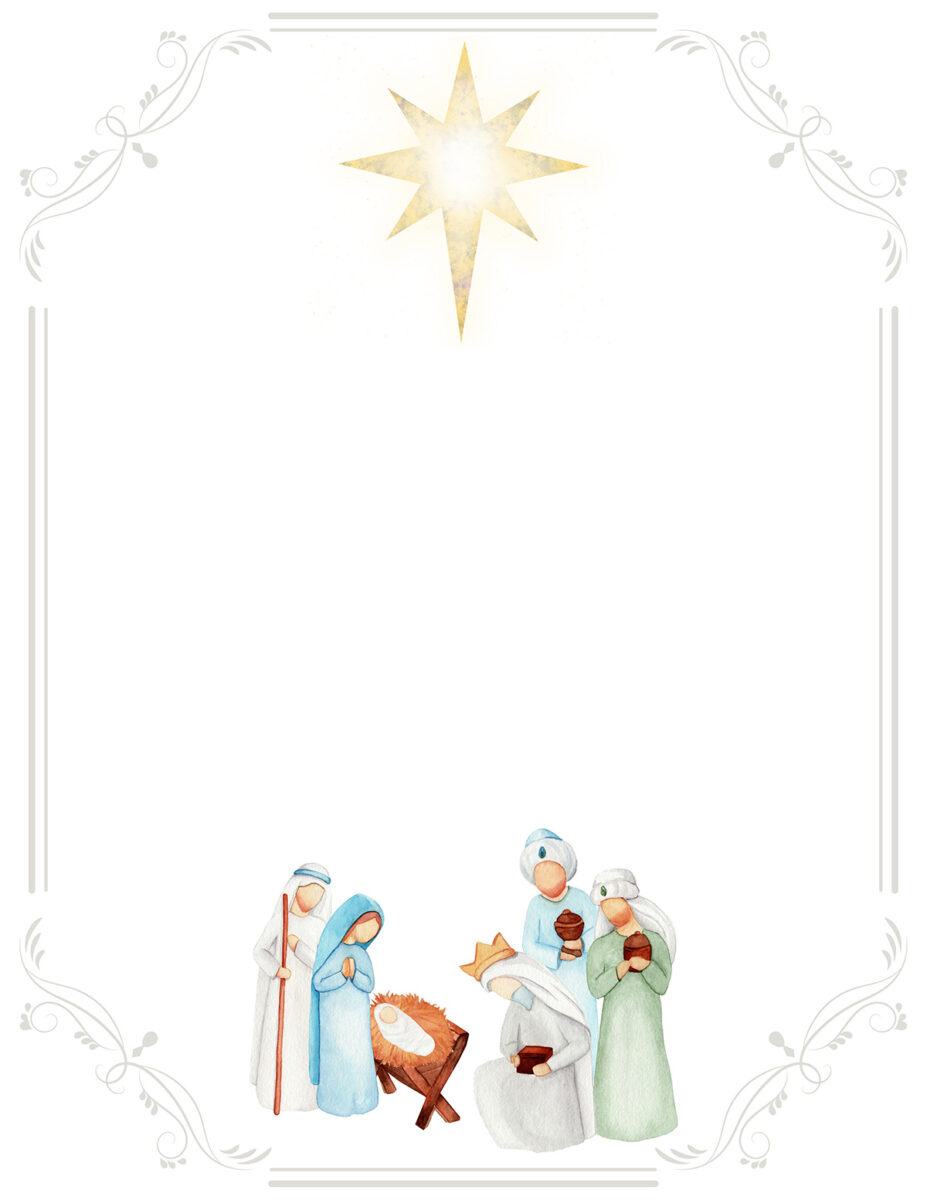 Free Printable Christmas Borders - 40 Border Templates - Mom in Pajamas