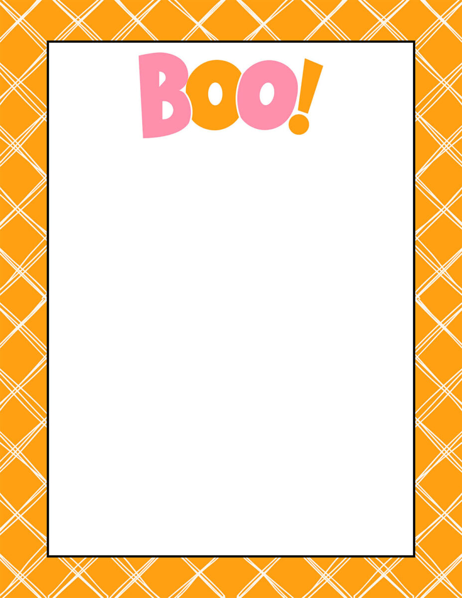 Free Printable Halloween Borders - 30 Border Pages - Mom in Pajamas