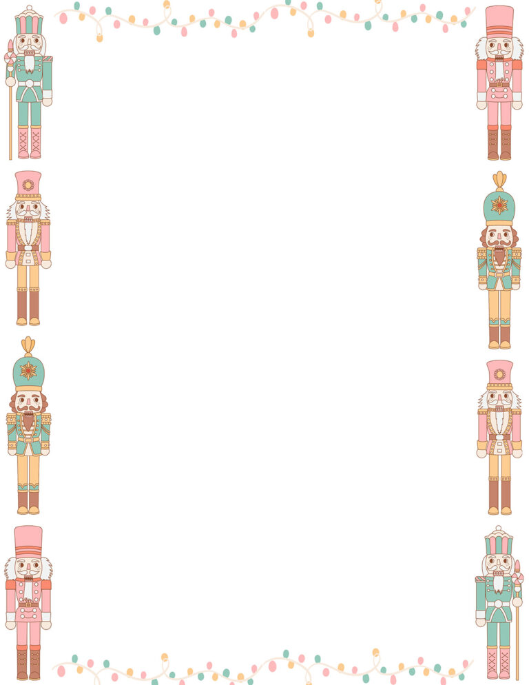 Free Printable Christmas Borders - 40 Border Templates - Mom in Pajamas