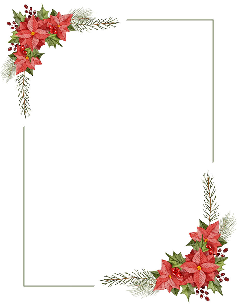 Free Printable Christmas Borders - 40 Border Templates - Mom in Pajamas