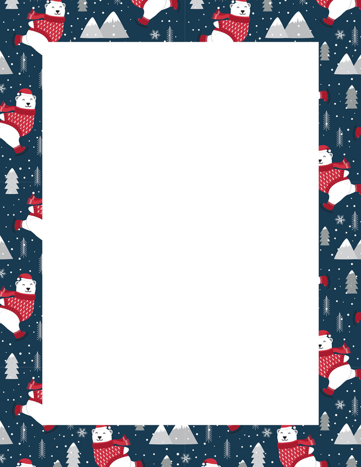 Free Printable Christmas Borders - 40 Border Templates - Mom in Pajamas