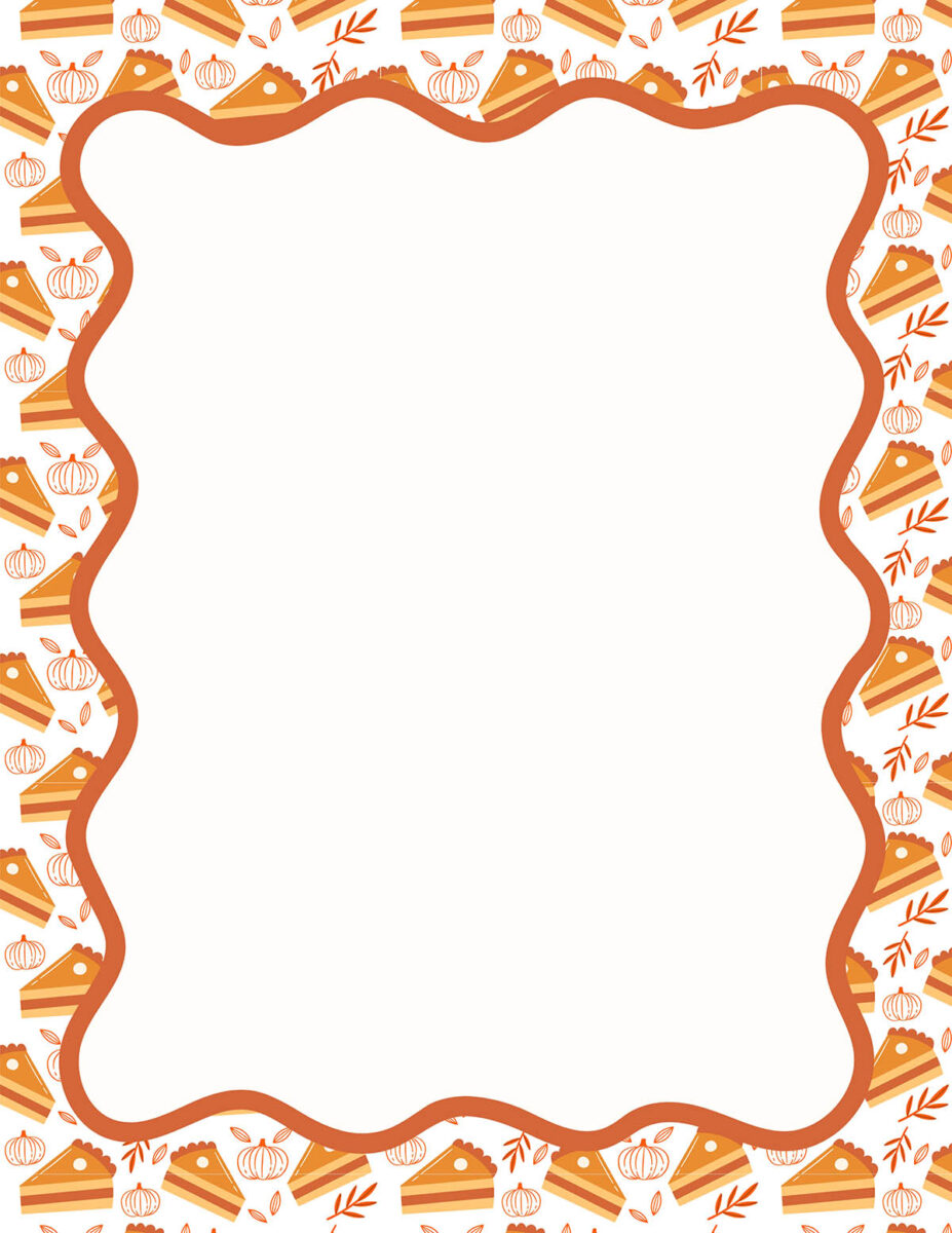 Free Printable Thanksgiving Borders - 20 Border Pages - Mom in Pajamas