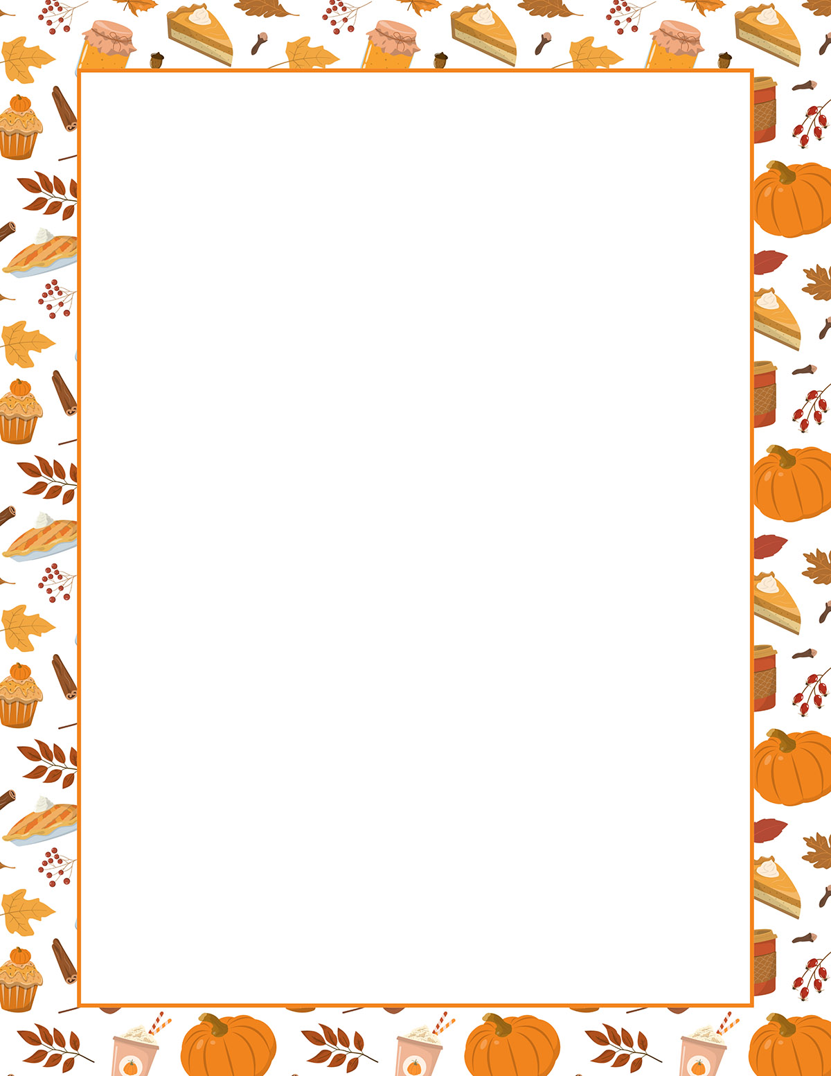 Free Printable Thanksgiving Borders - 20 Border Pages - Mom in Pajamas