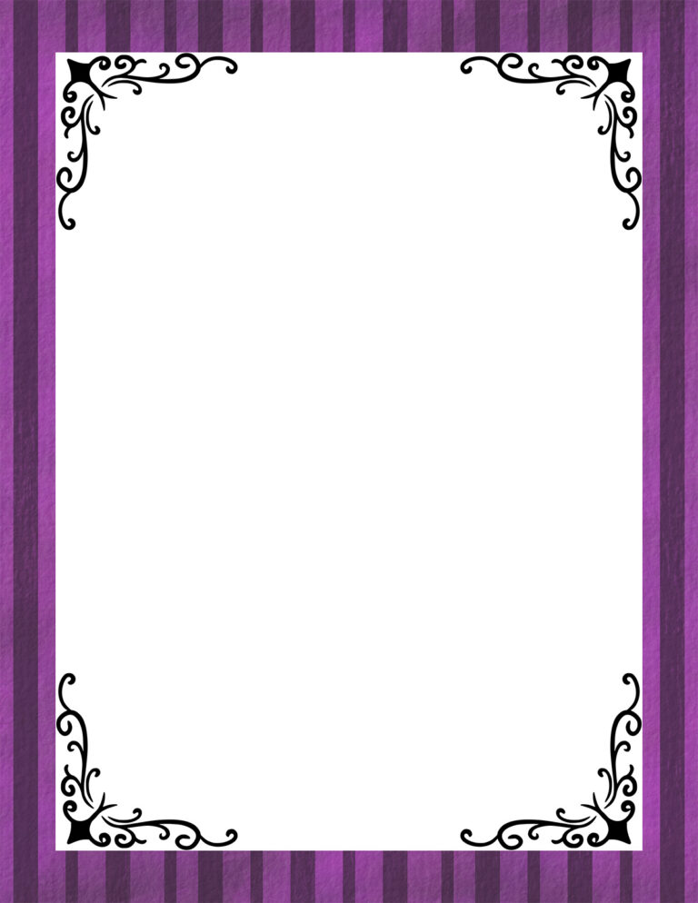 Free Printable Halloween Borders - 30 Border Pages - Mom in Pajamas