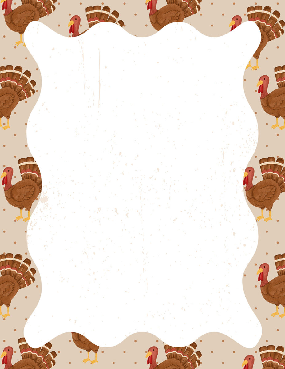 Free Printable Thanksgiving Borders - 20 Border Pages - Mom in Pajamas