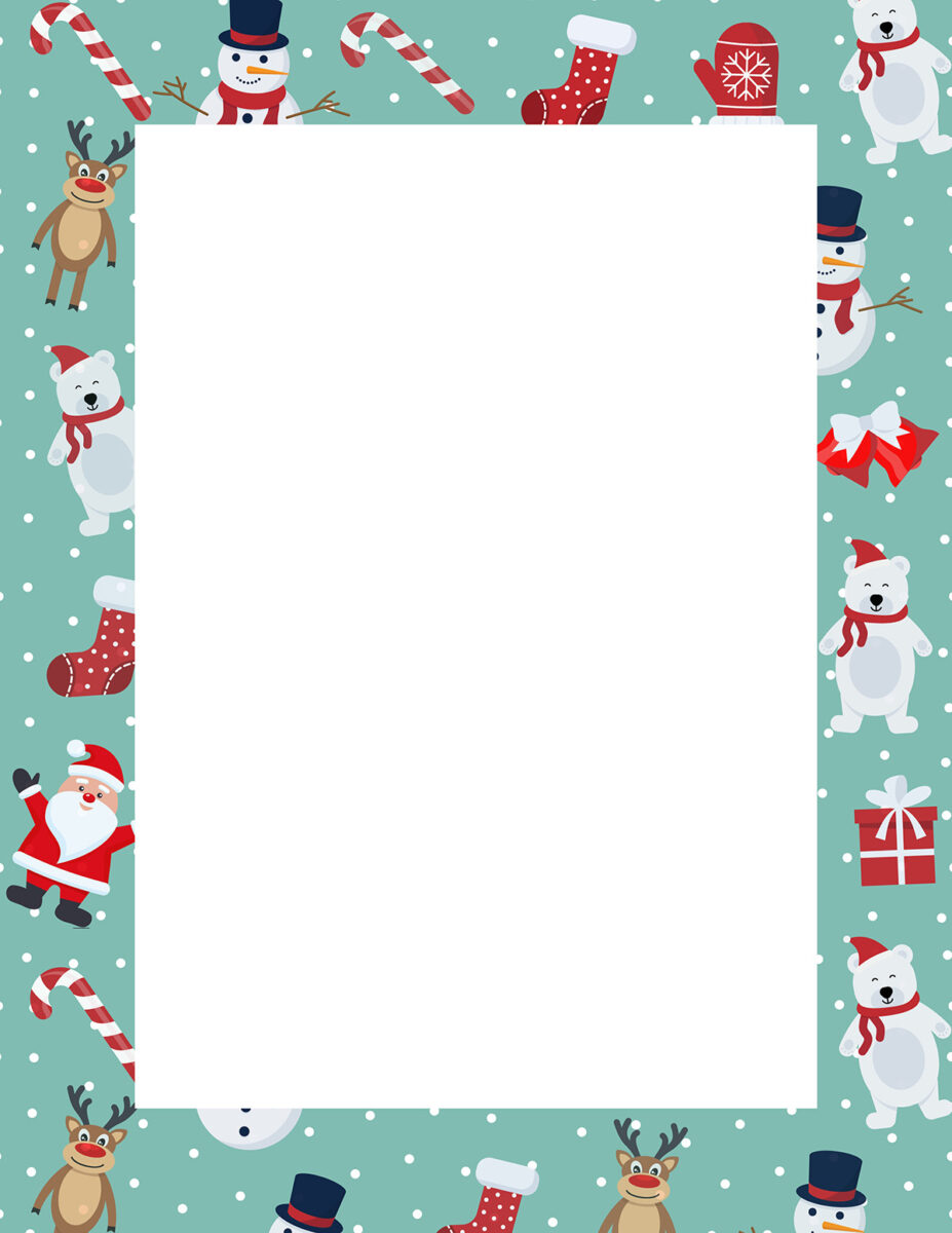 Free Printable Christmas Borders - 40 Border Templates - Mom in Pajamas
