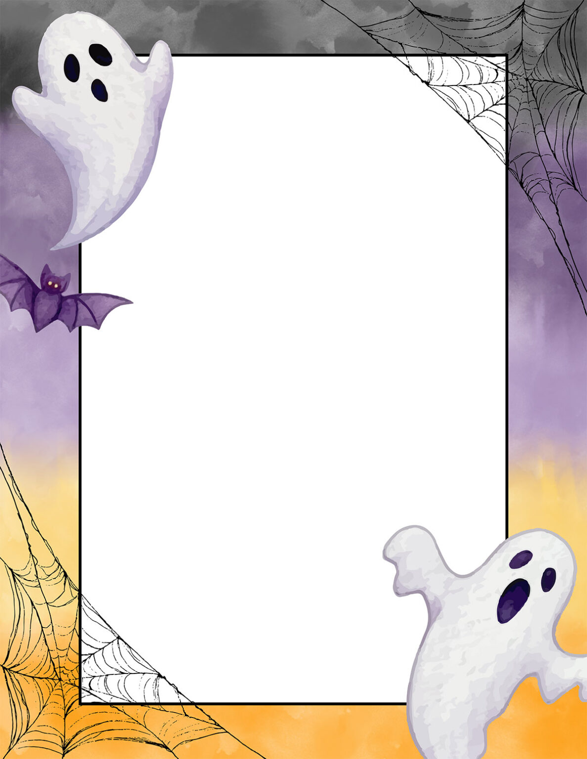 Free Printable Halloween Borders - 30 Border Pages - Mom in Pajamas